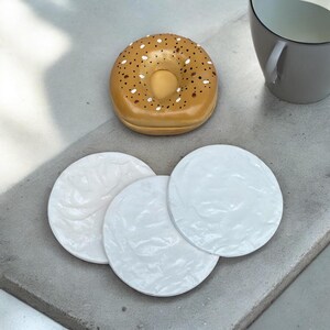 Handmade Bagel & Clay Coaster Set of 4 - Etsy