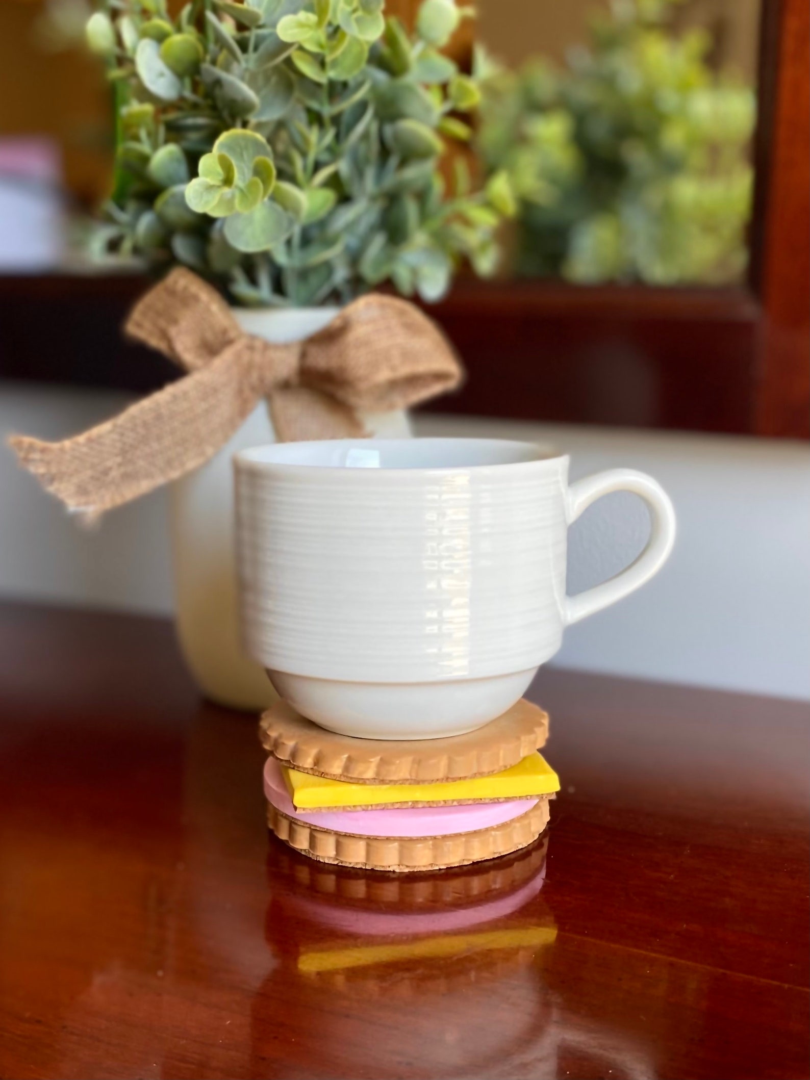 Cracker and Cheese Coaster Set, Handmade Fun Coasters for Home Decor - Etsy