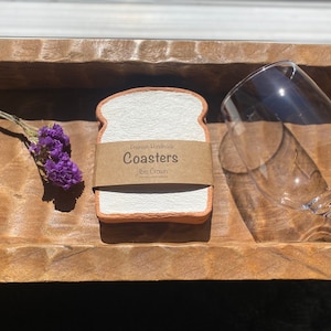 Peanut Butter and Jelly Coaster Sandwich Set of 4, Handmade Clay ...