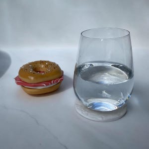 Beverage Coaster, Bagel Cream Cheese and Lox, Fun Coasters for Home and ...