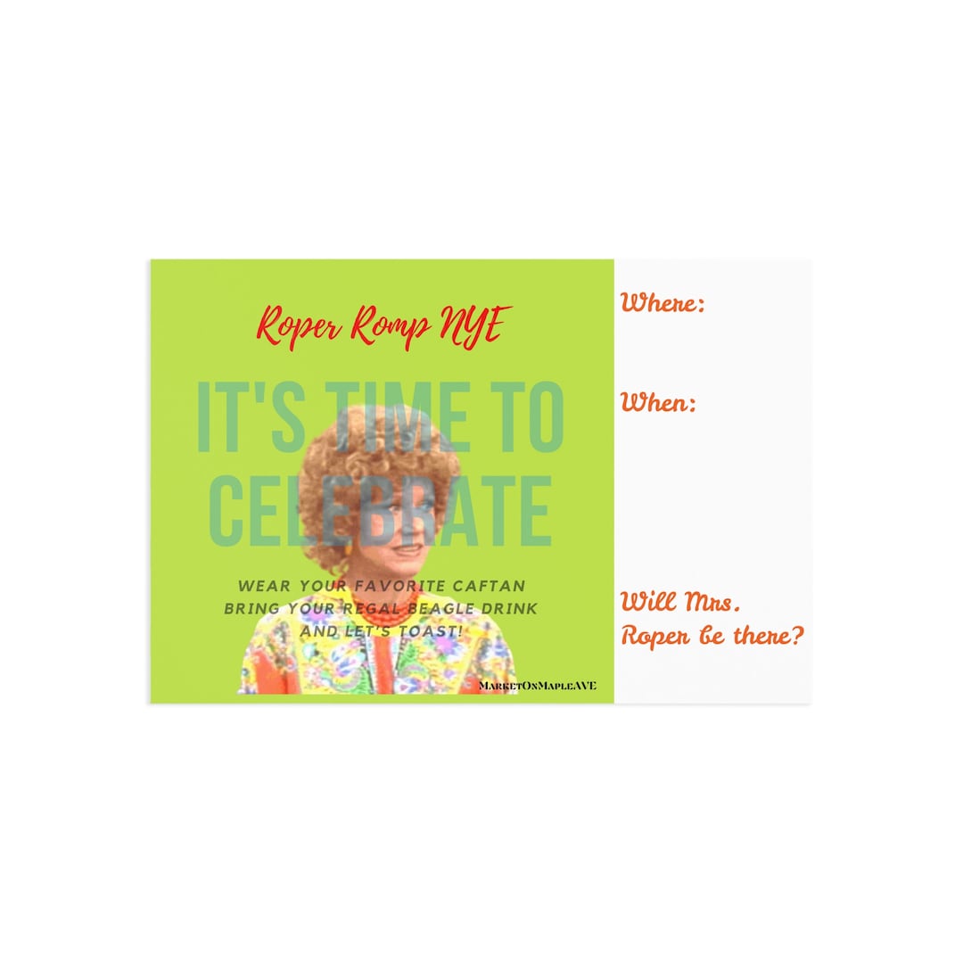 Mrs. Roper Caftan Invitation Fine Art Postcards - Etsy