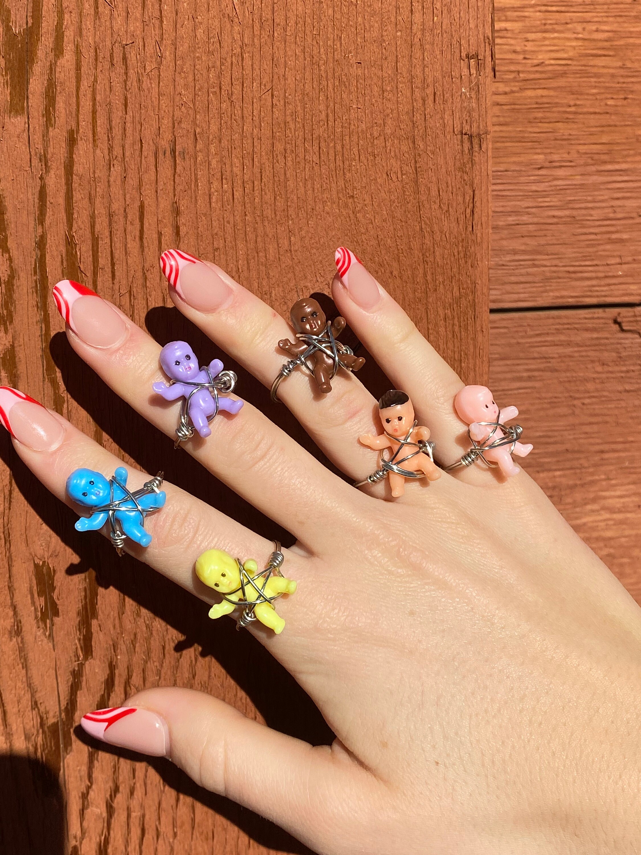 Baby Wire Wrapped Ring Plastic Baby Funny Ring Baby Ring - Etsy