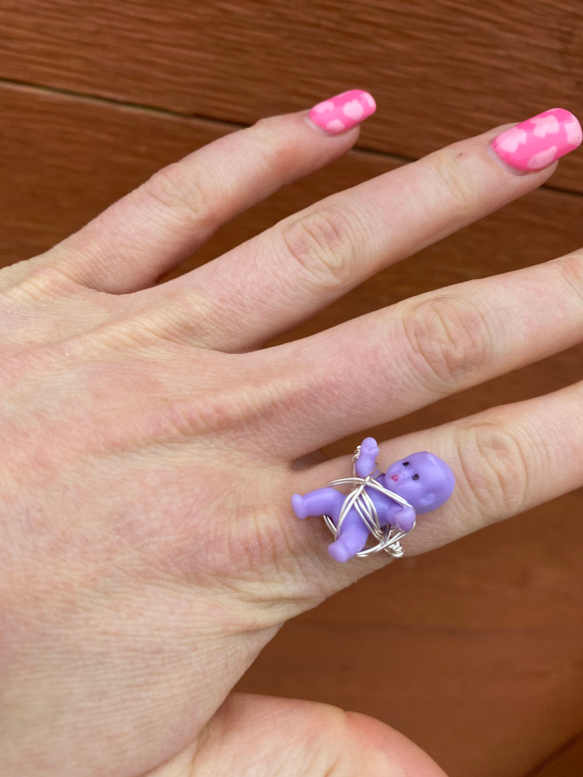 Baby Wire Wrapped Ring Plastic Baby Funny Ring Baby Ring - Etsy UK