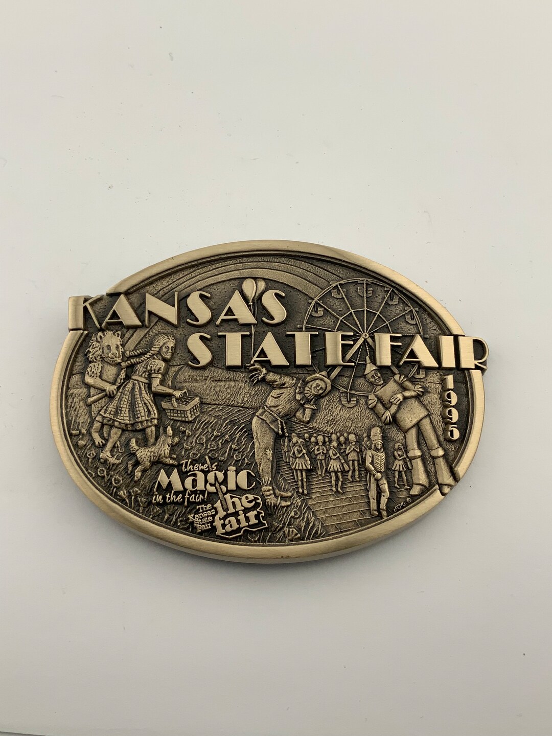 1995 Kansas State Fair Belt Buckle by Award Design Medals Wizard of Oz ...