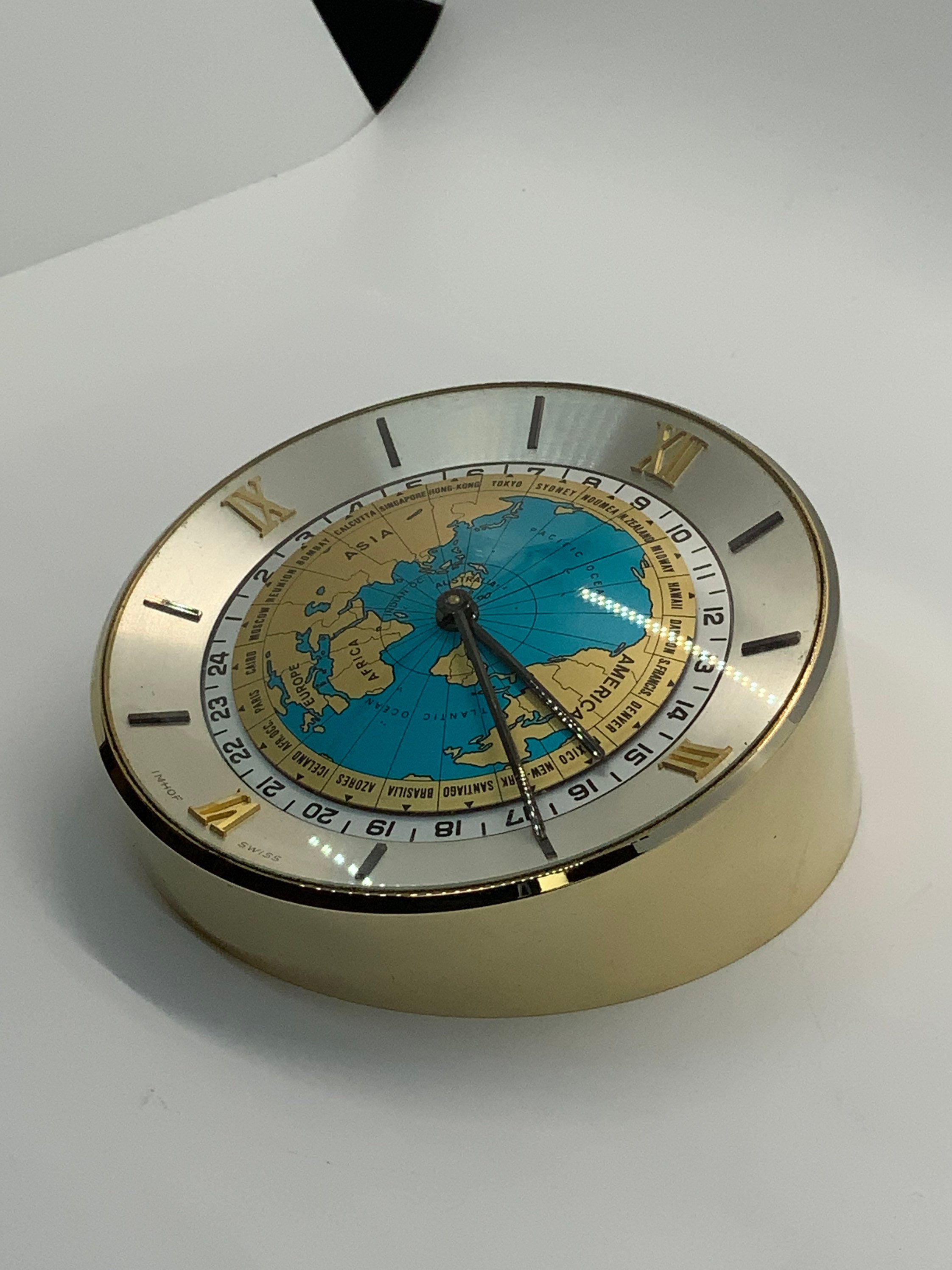 Vintage Imhof Table Desk Clock With 8 Day 15 Jewel Movement | Etsy