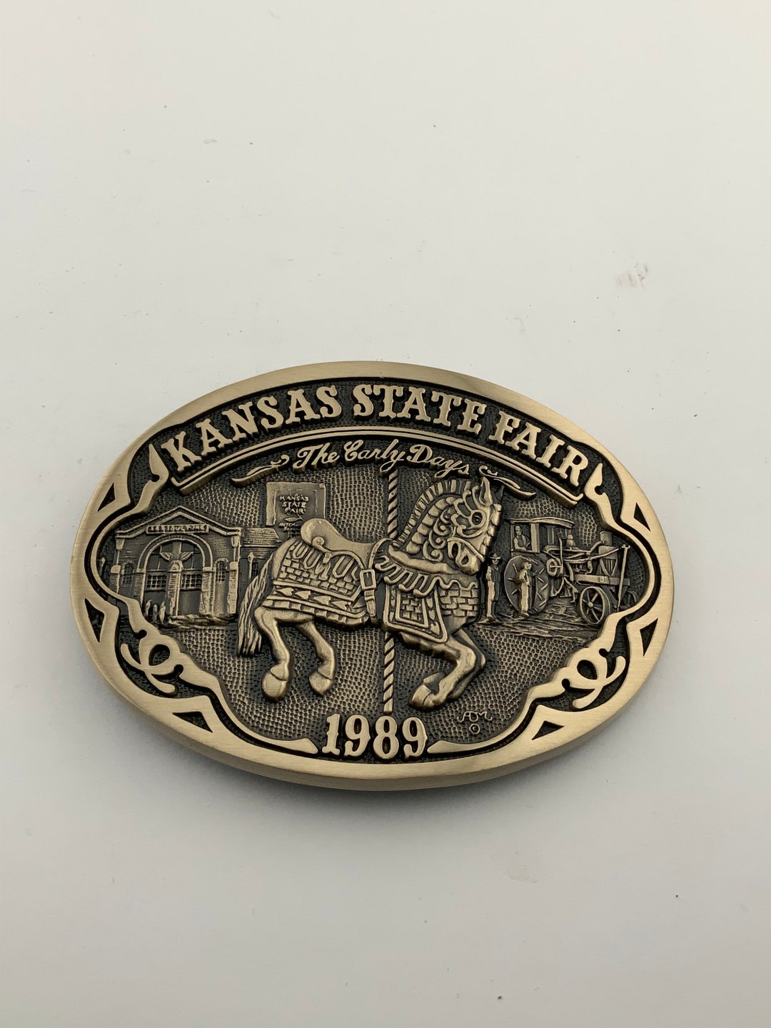 1989 Kansas State Fair Belt Buckle by Award Design Medals - Etsy