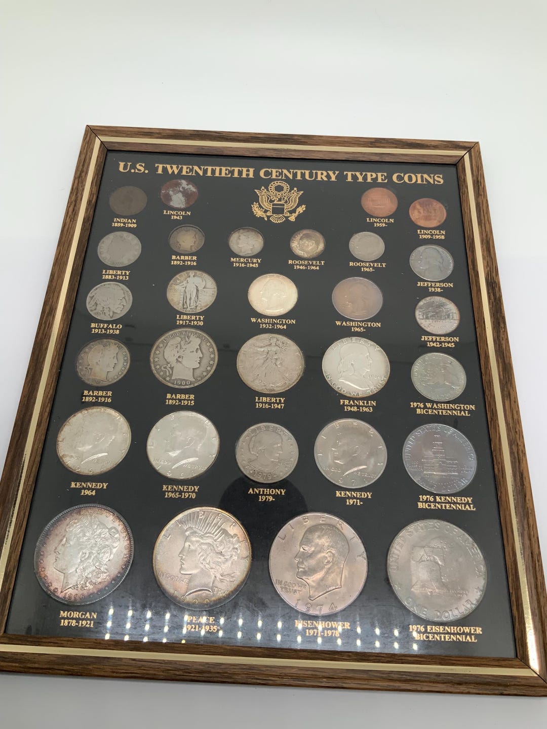 United States 20th Century Type Coins Set in Frame - Etsy