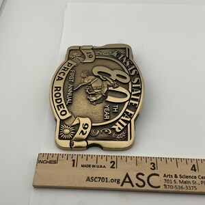 1992 Kansas State Fair Belt Buckle by Award Design Medals - Etsy