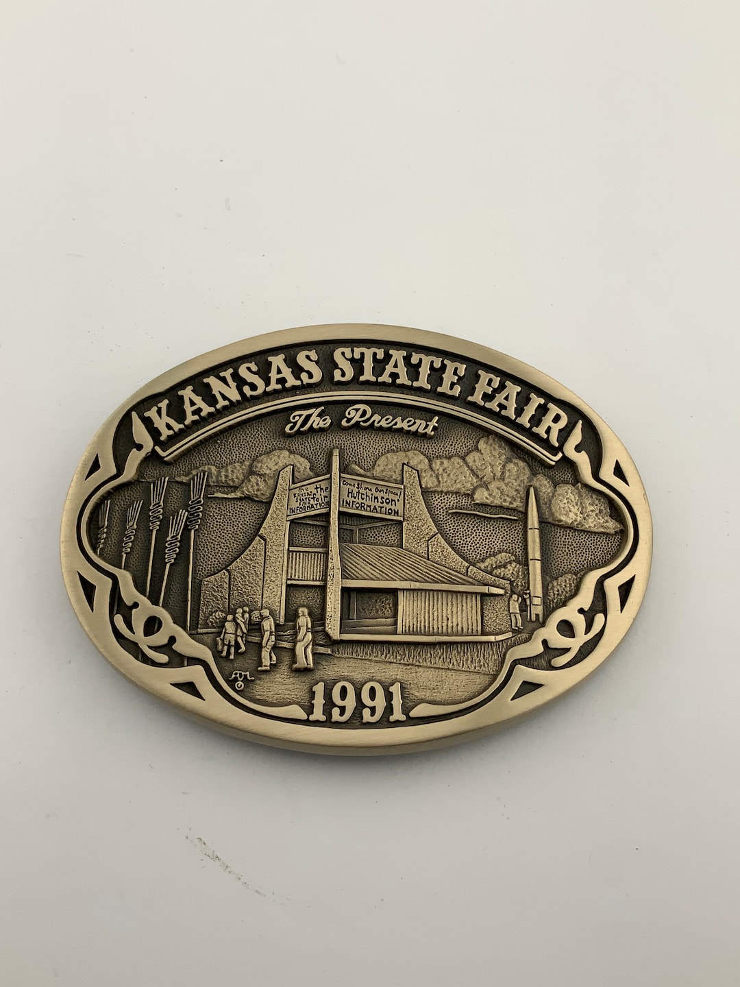 1991 Kansas State Fair Belt Buckle by Award Design Medals - Etsy