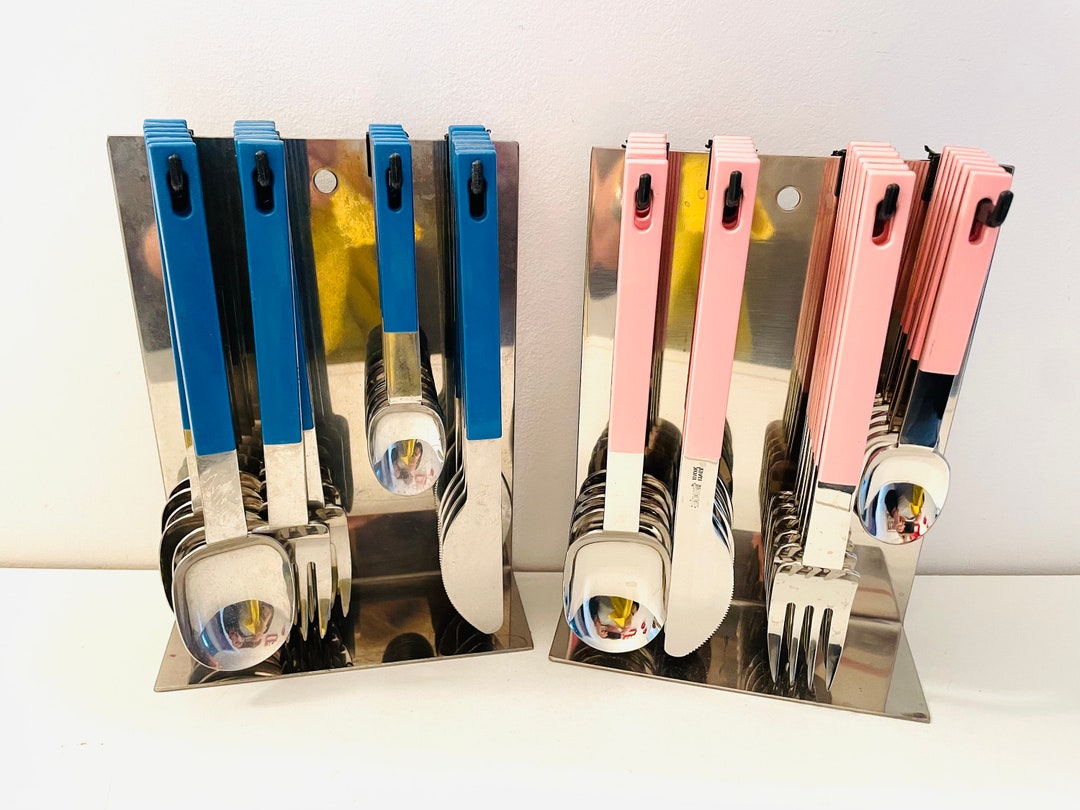 ABERT Nicrosil Vintage Blue Post Office Set in 18/10 Stainless Steel ...