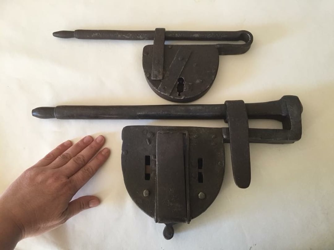 Two Giant Old Padlock Original XVII Century PUGLIA Ancient Pair of ...