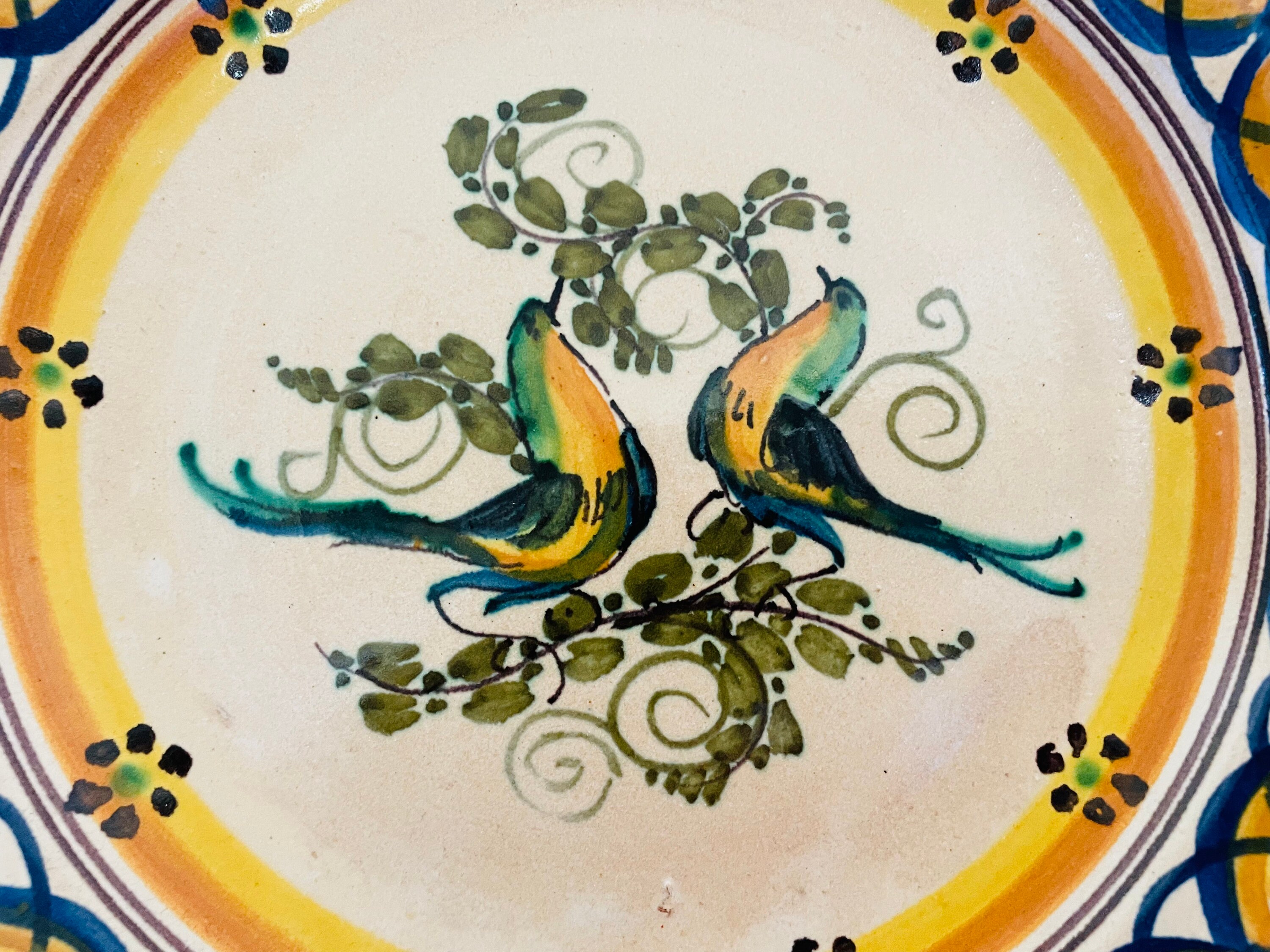 Puglia Ceramic Majolica Hand Painted Southern Italy Old Plate ...