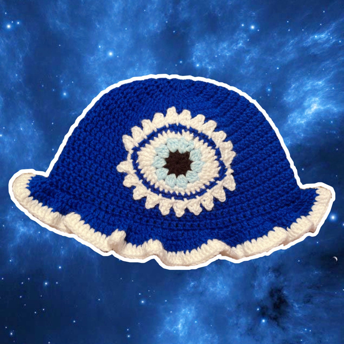 Crochet Evil Eye Bucket Hat - Etsy