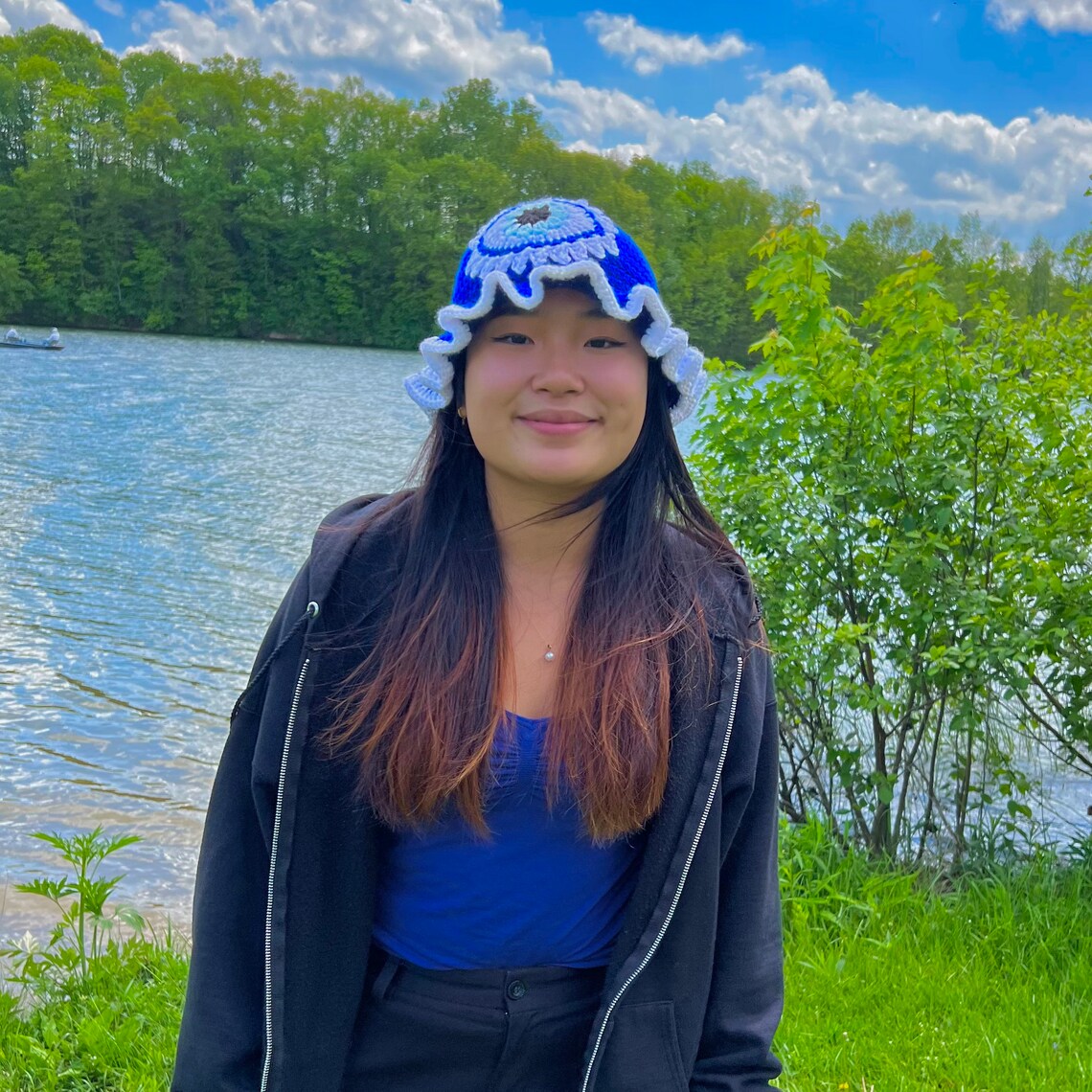 Crochet Evil Eye Bucket Hat - Etsy