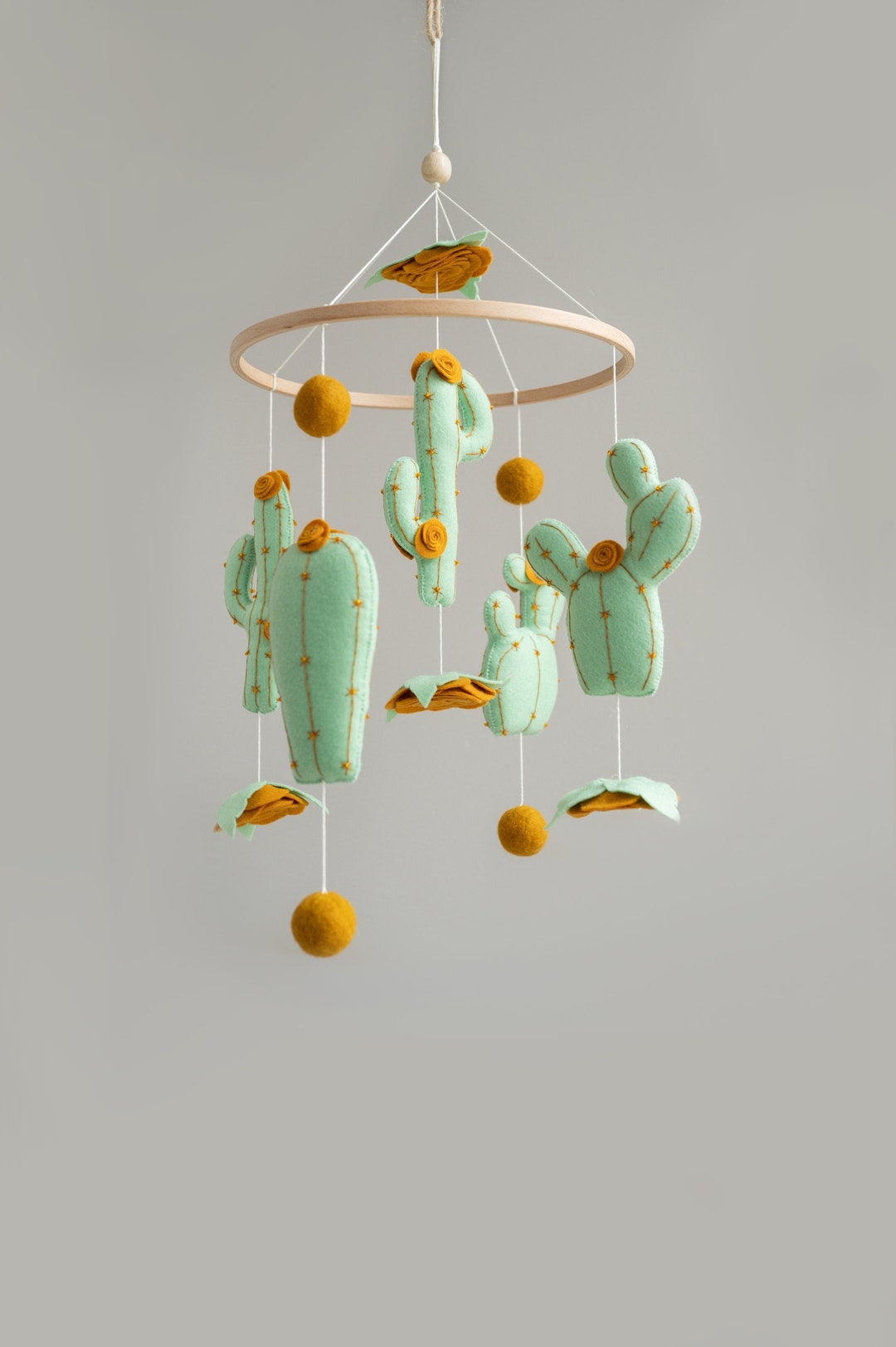 Cactus Baby Mobile, Cactus Decor, Desert Nursery Decor, Expecting Mom ...