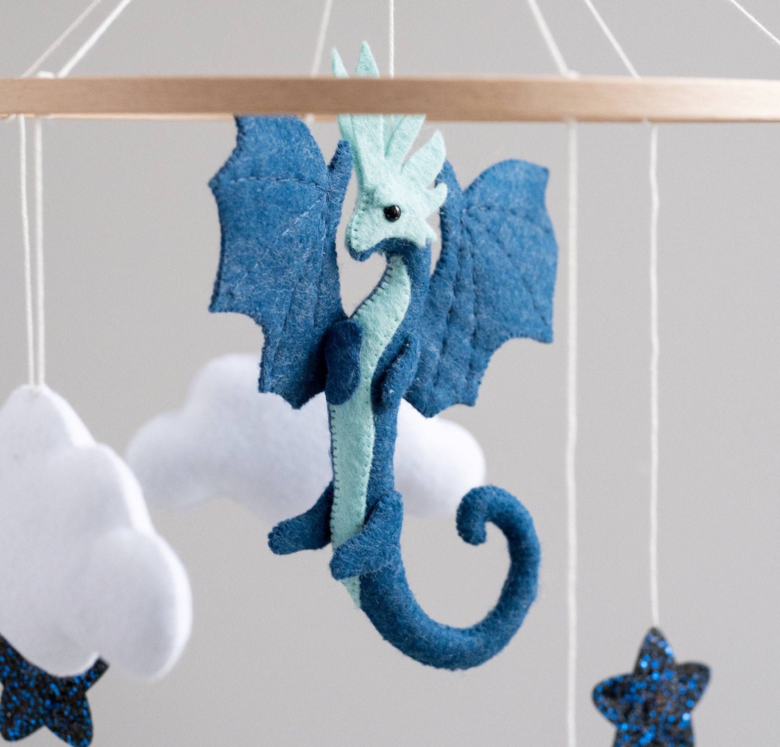 Dragon Baby Mobile Cloud Crib Mobile for Baby Boy Pregnant | Etsy
