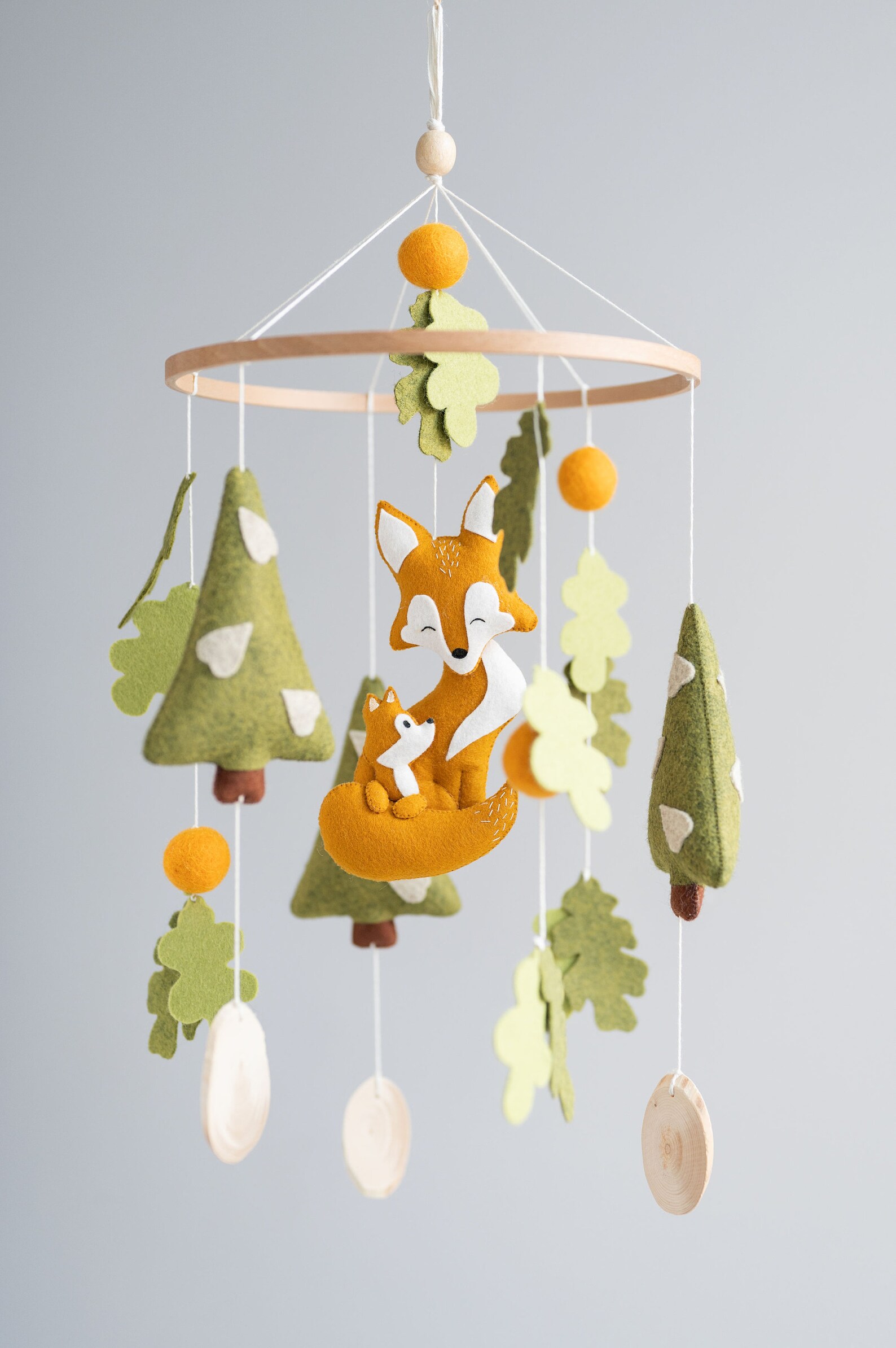 Fox Mobile Nursery Woodland Baby Mobile Fox Nursery - Etsy