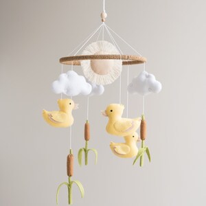 Baby Mobile Yellow Duck, Duck Pond, Lake Nursery Decor. - Etsy