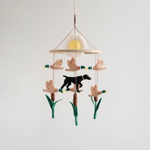 Duck Mobile for Crib, Mallard Duck Nursery Decor, German Shorthaired ...