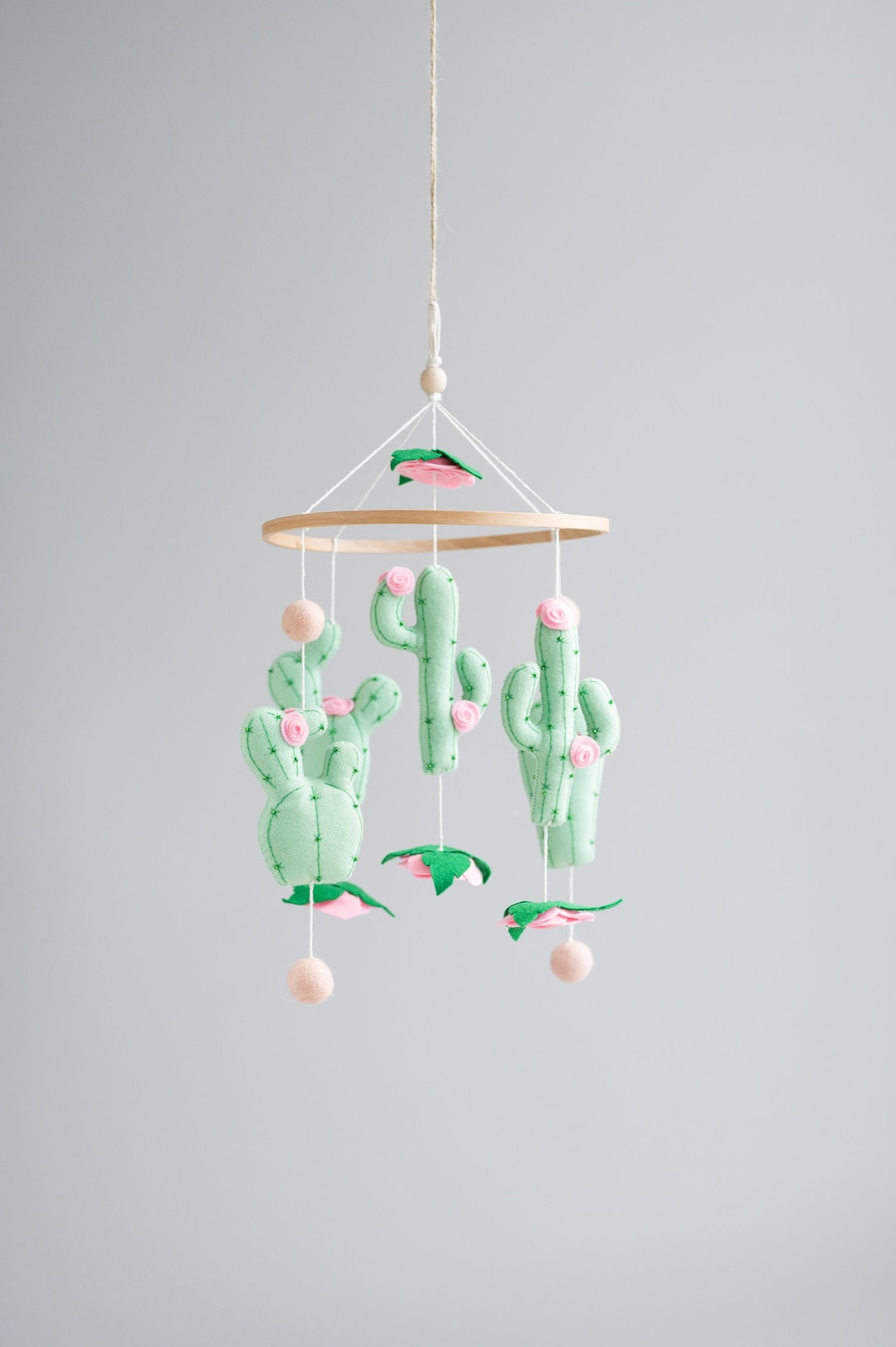 Cactus Baby Mobile, Cactus Nursery Decor, Cacti Mobile, Felt Cactus ...