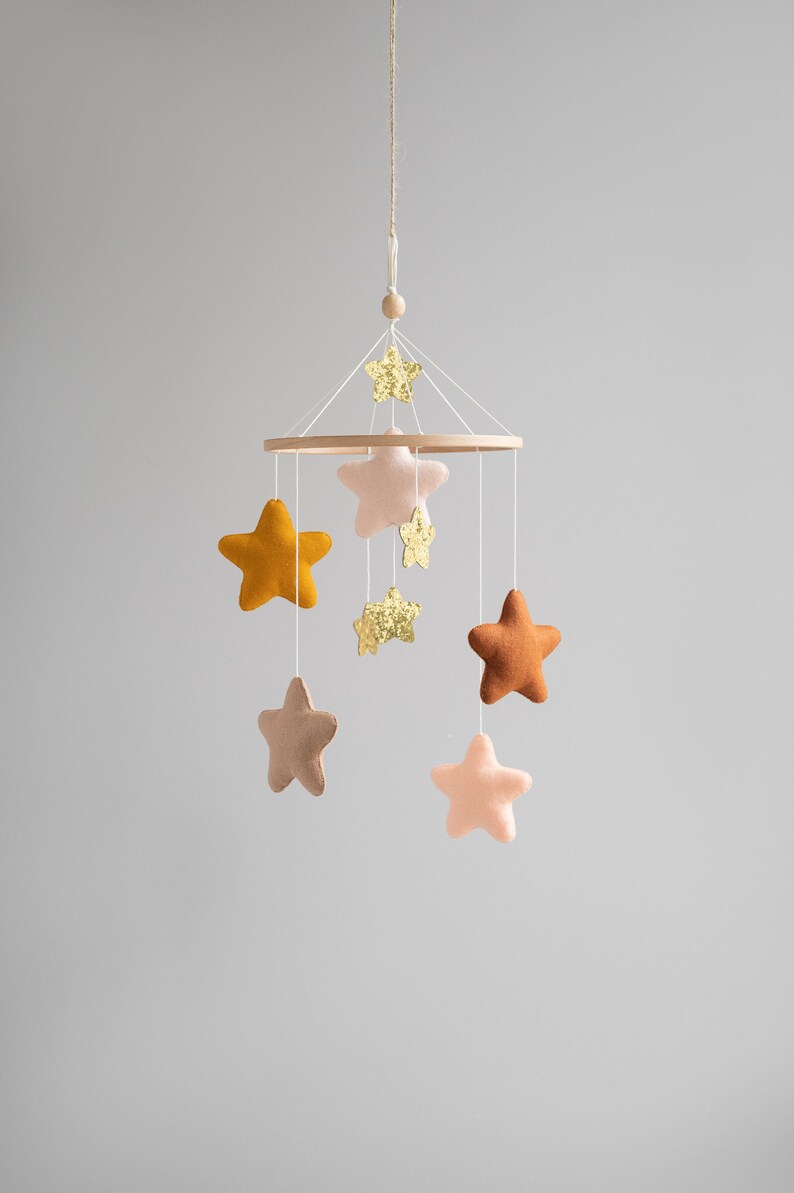 Star Baby Mobile Gold Nursery Decor Neutral Gender Nursery - Etsy