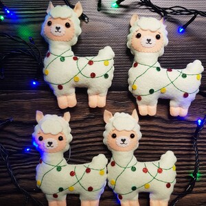 Christmas Llama, Alpaca Ornament, New Year Felt Decor, Christmas ...