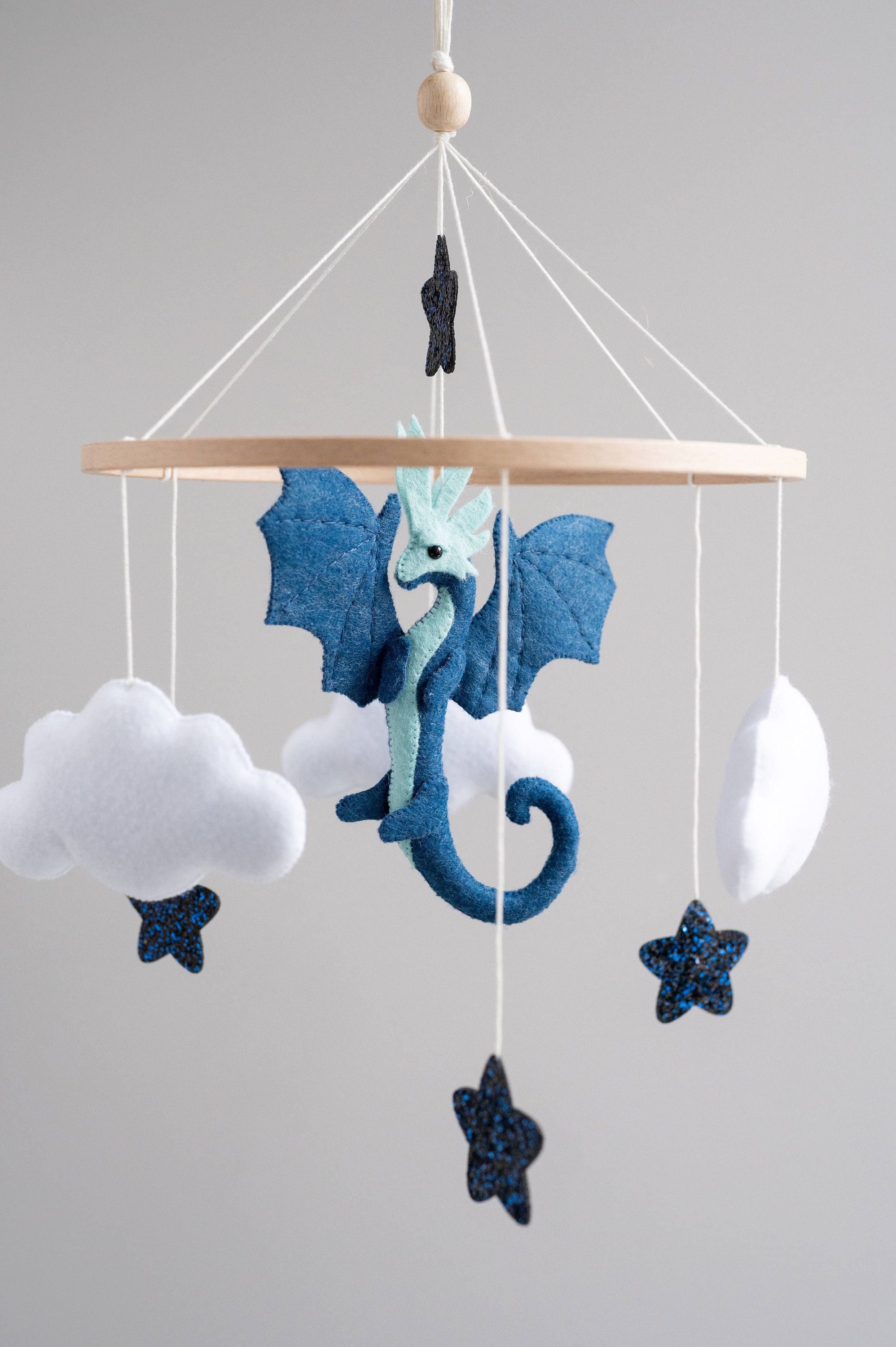 Dragon Baby Mobile, Cloud Crib Mobile for Baby Boy, Pregnant Sister ...