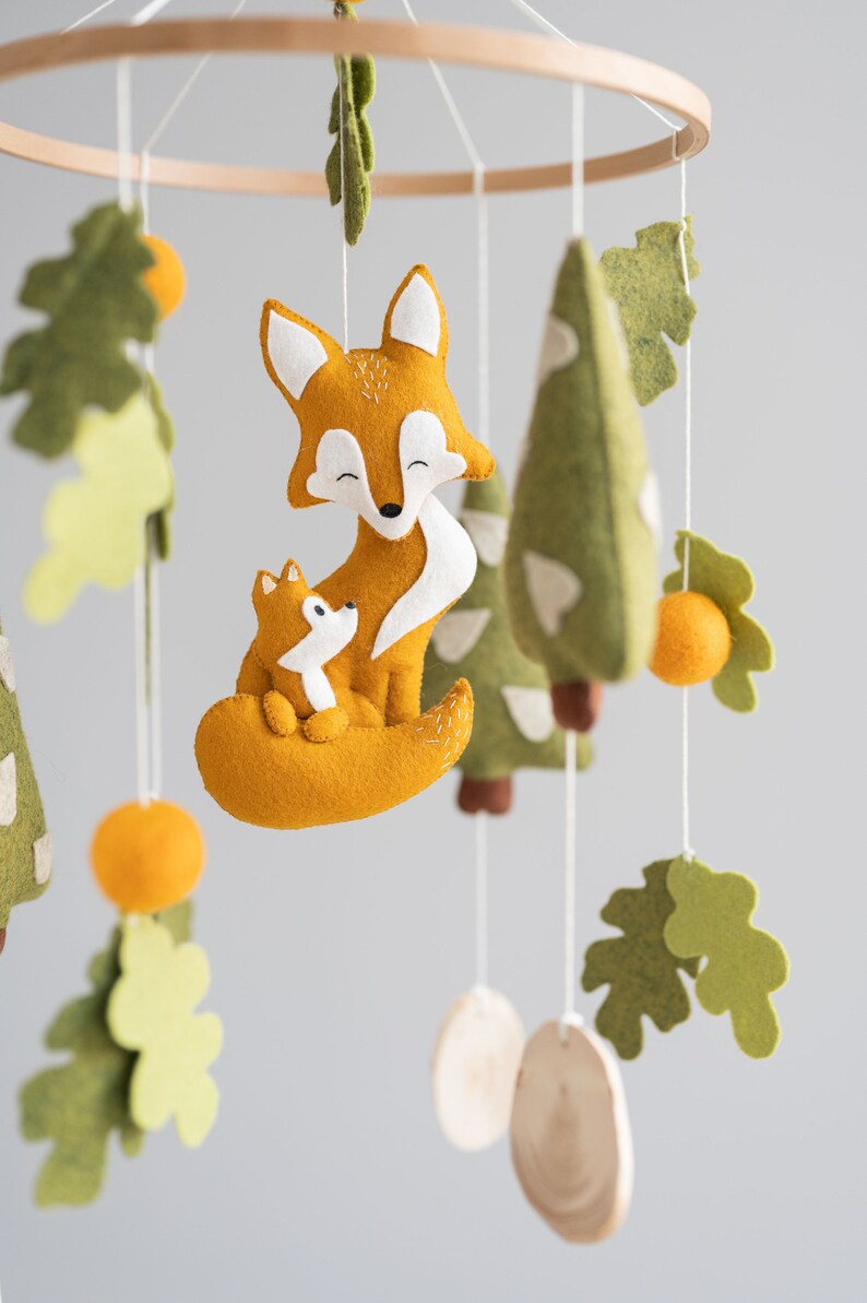 Fox Mobile Nursery Woodland Baby Mobile Fox Nursery - Etsy
