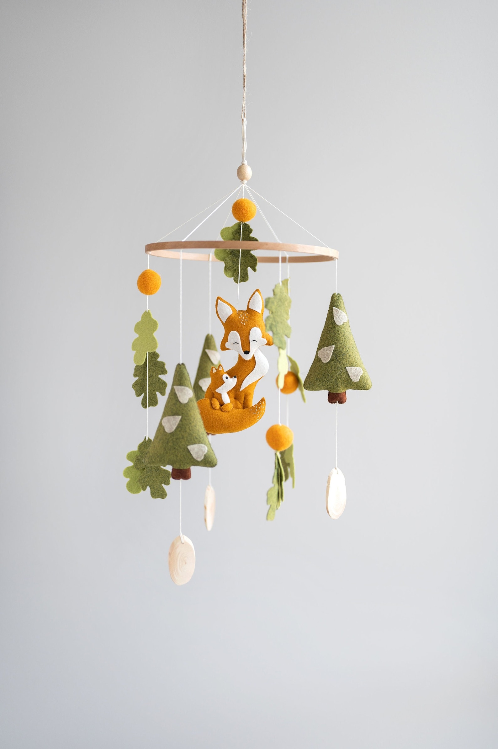Fox Mobile Nursery Woodland Baby Mobile Fox Nursery - Etsy