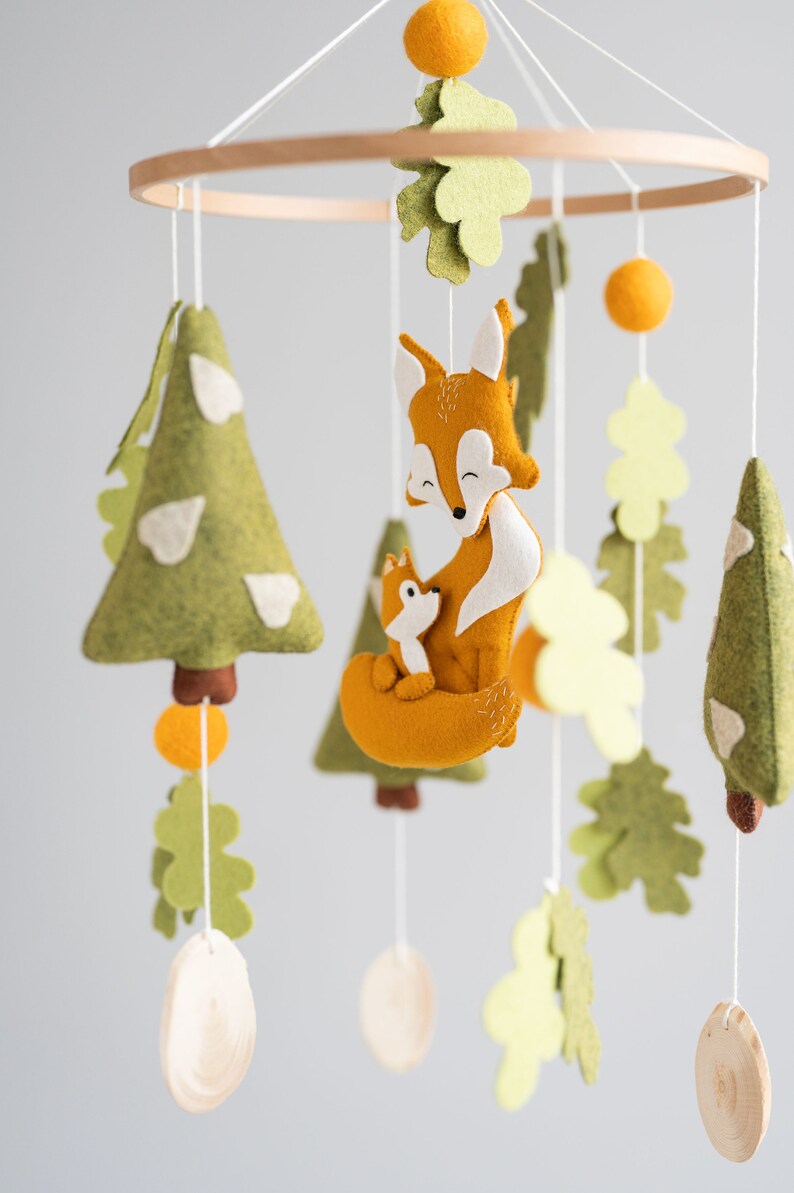 Fox Mobile Nursery Woodland Baby Mobile Fox Nursery - Etsy