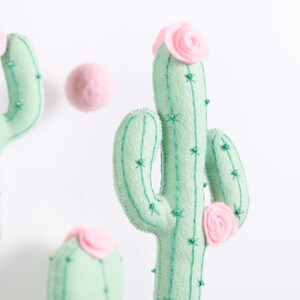 Cactus Baby Mobile, Cactus Nursery Decor, Cacti Mobile, Felt Cactus ...