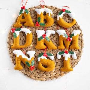 Christmas Felt Letter, Personalised Decoration, Felt Christmas Tree ...