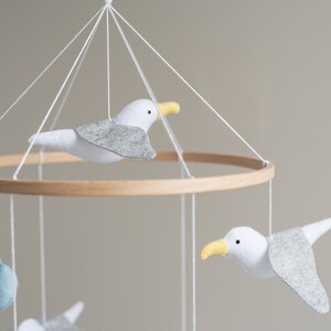 Seagull Mobile, Ocean Nursery Decor, Naitucal Baby Shower - Etsy