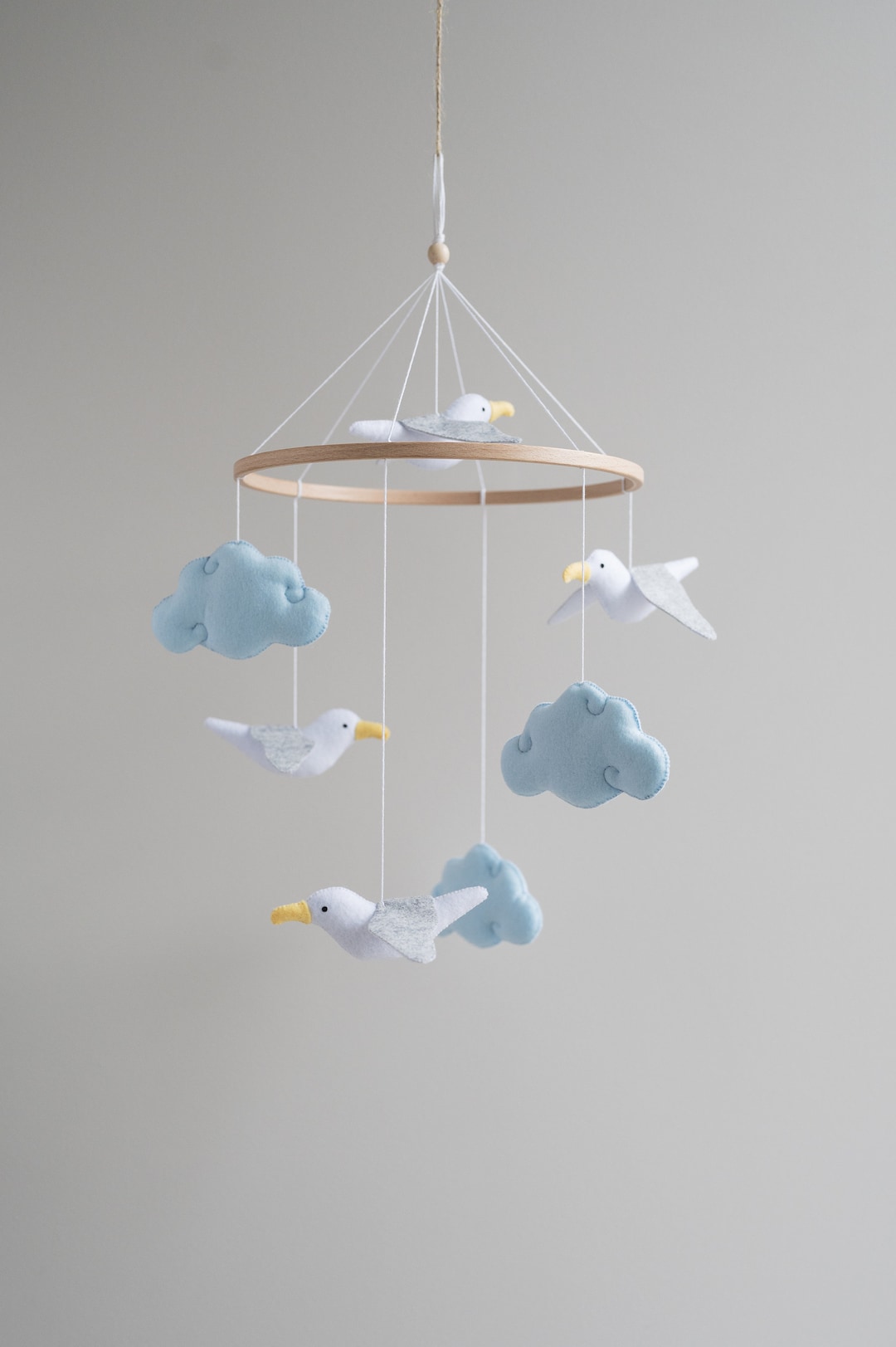 Seagull Mobile, Ocean Nursery Decor, Naitucal Baby Shower - Etsy