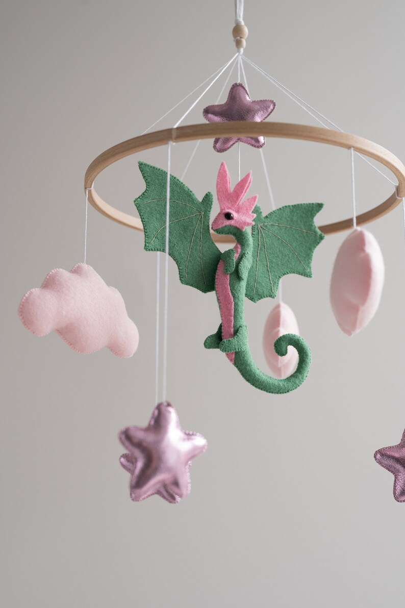 Dragon Mobile Baby, Fairy Tale Nursery Decor, Baby Shower Gift - Etsy