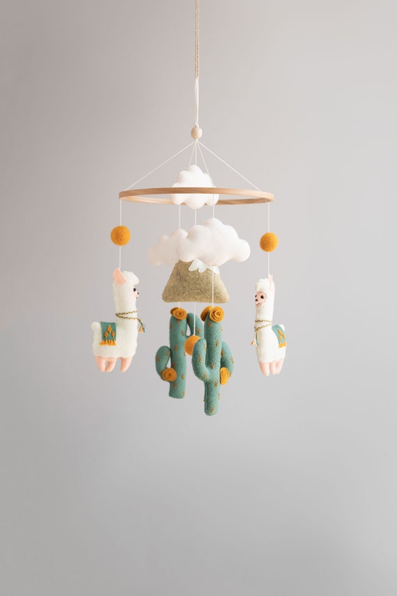 Cactus Llama Baby Mobileneutral Mobile Cactus Nursery Decor - Etsy