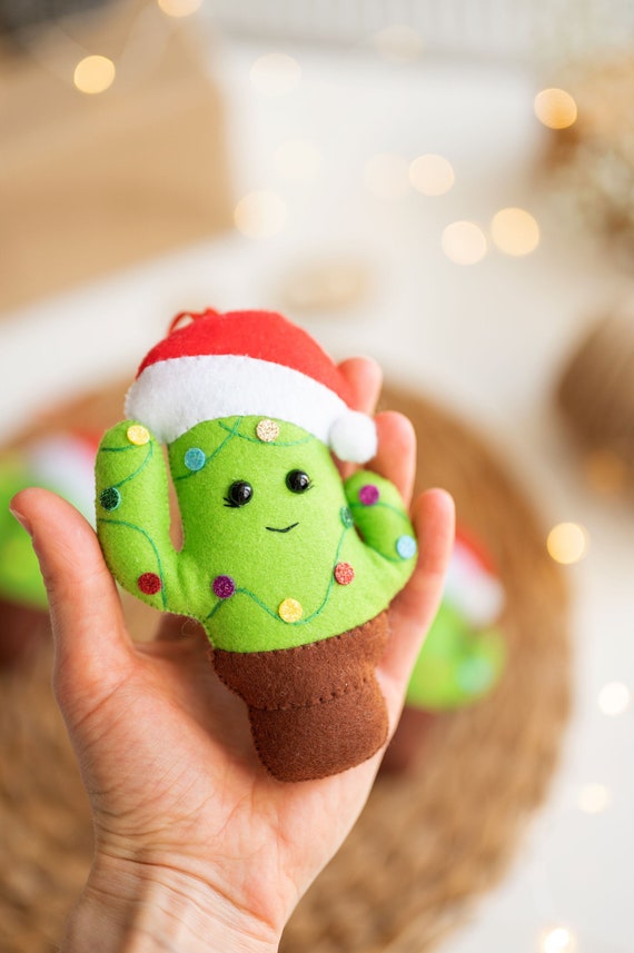 Christmas Cactus Desert Ornament Felt Tree Decoration | Etsy