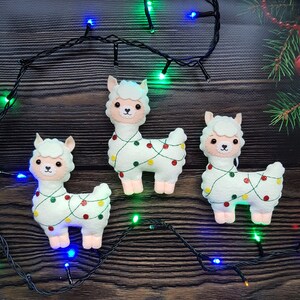 Christmas Llama, Alpaca Ornament, New Year Felt Decor, Christmas ...