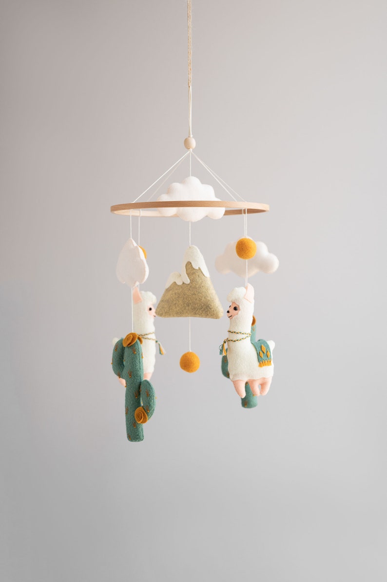 Cactus Llama Baby Mobileneutral Mobile Cactus Nursery Decor - Etsy