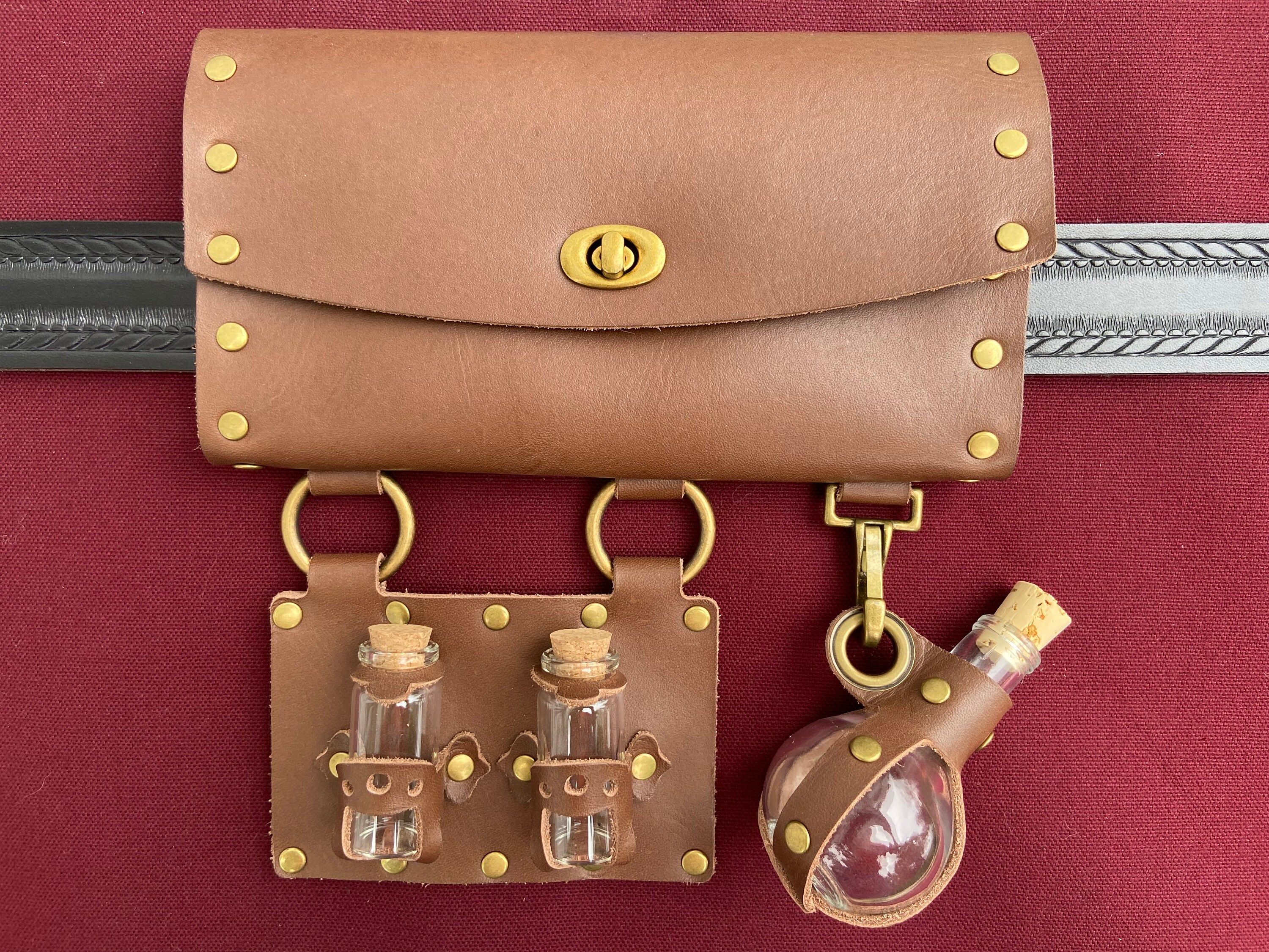 Leather Potion Vial Holster: Custom Costume Pouch - Etsy