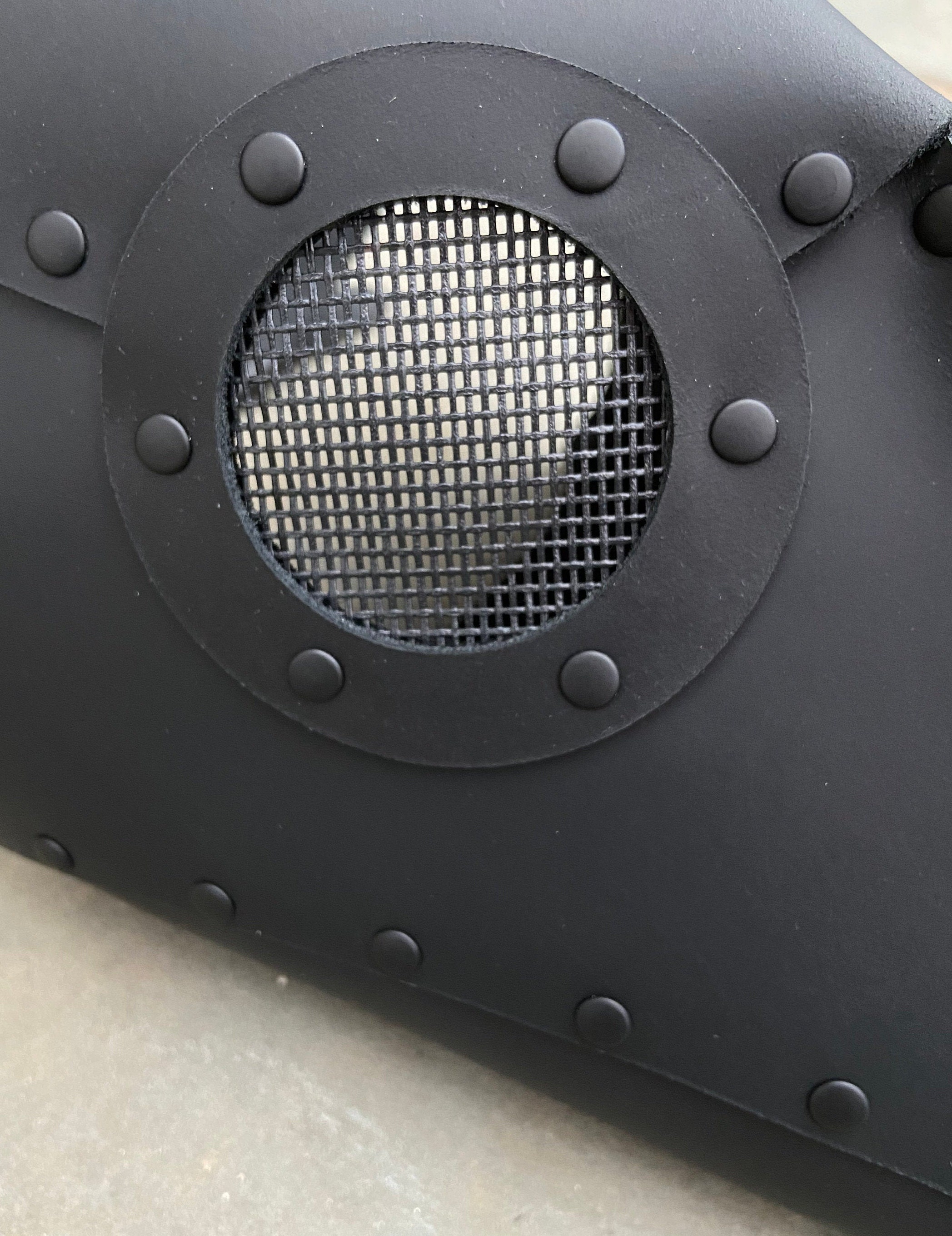 Leather Plague Doctor Mask Black on Black on Black | Etsy