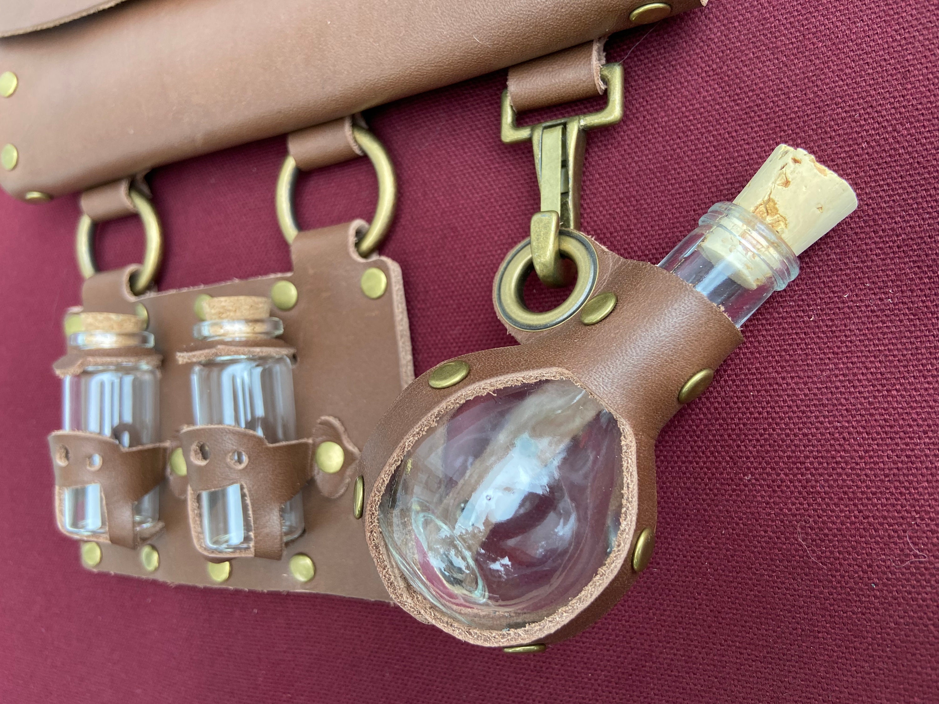 Leather Potion Vial Holster: Custom Costume Pouch - Etsy