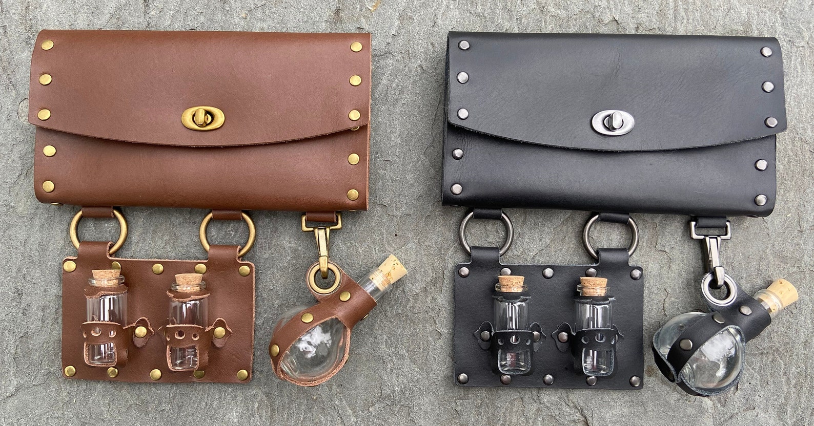 Leather Potion Vial Holster: Custom Costume Pouch - Etsy
