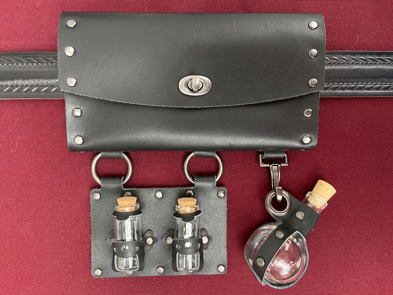 Leather Potion Vial Holster: Custom Costume Pouch - Etsy