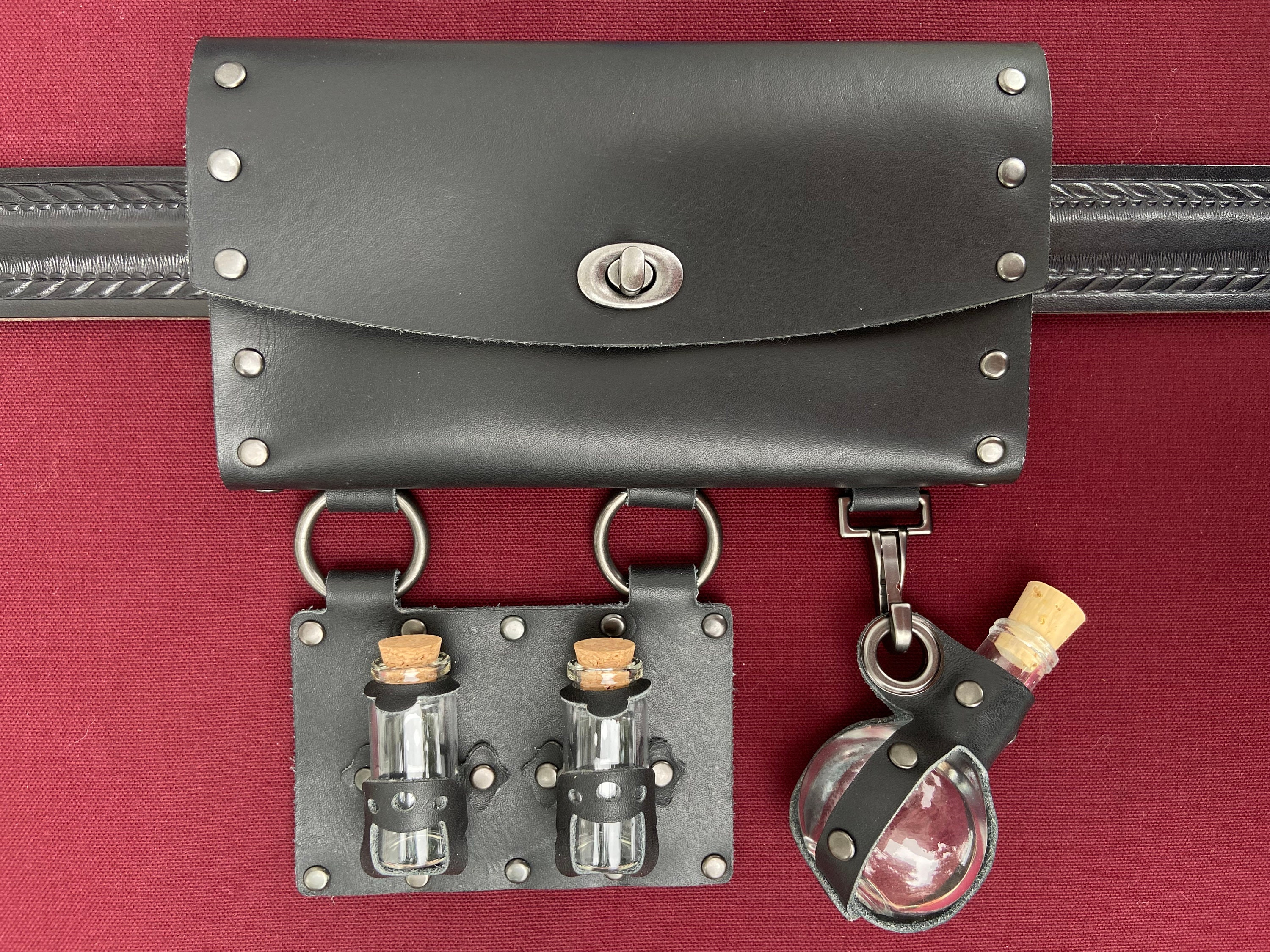 Leather Potion Vial Holster: Custom Costume Pouch - Etsy
