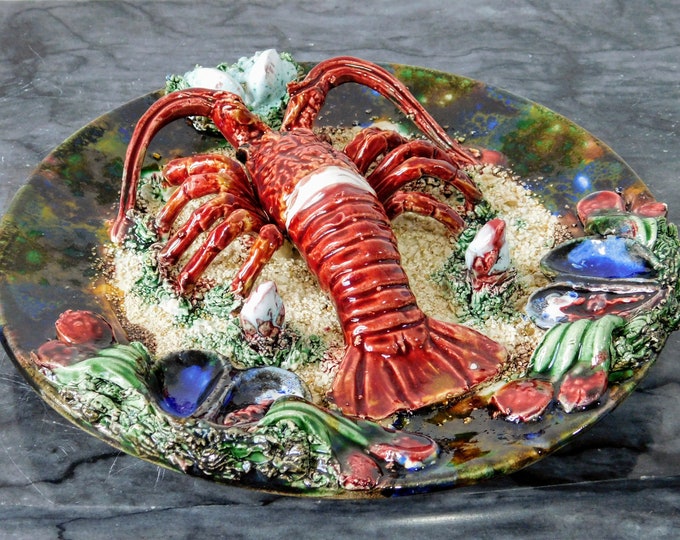 Vintage Antique Palissy Plate Handmade Faience Pottery Hand - Etsy