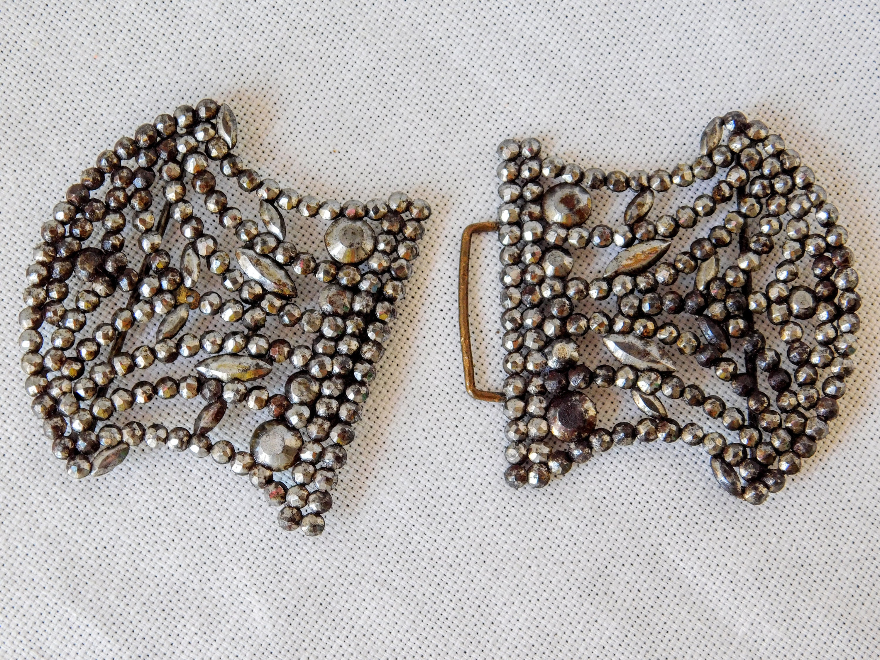 Antique Edwardian Cut Steel Buckle 1800s. Steampunk Costume - Etsy