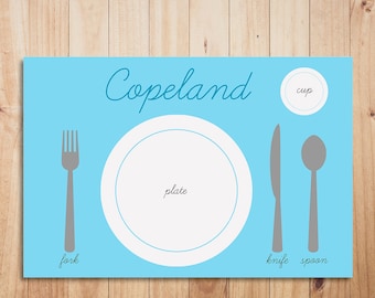 Montessori Children's Placemat Printable 11x17 - Etsy Canada