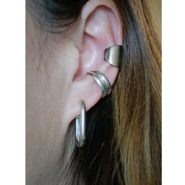 Sterling Silver Earlobe Cuffs - Etsy UK