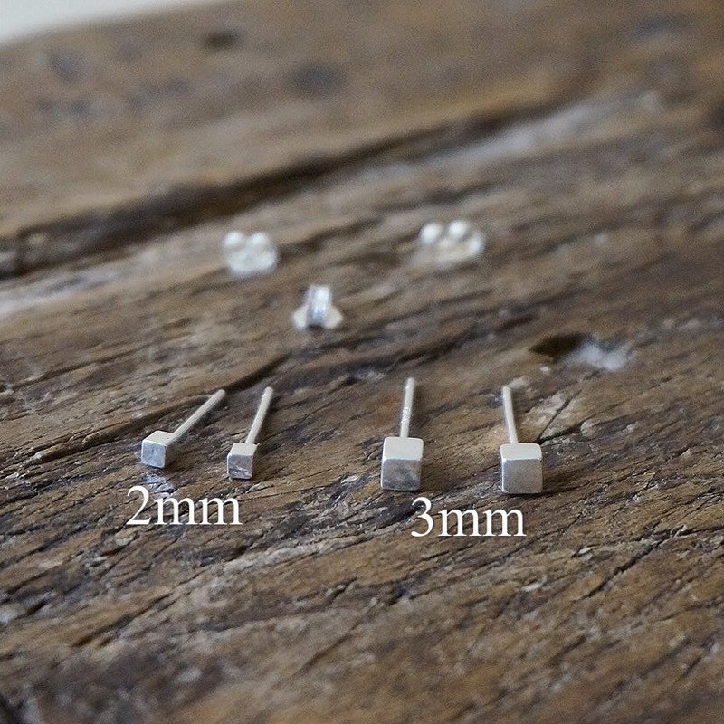 Cube Stud Earrings - Etsy